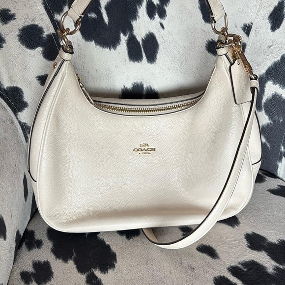 Bags | 74 Coach Cream White Leather 2way | Poshmark